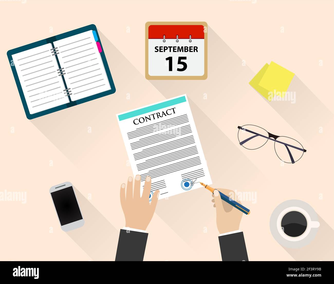 Project signing Stock Vector Images - Alamy