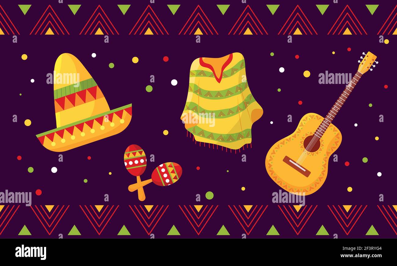 mexican four icons Stock Vector Image & Art - Alamy