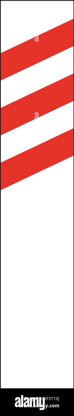 Rectangular traffic signal in white and red, isolated on white ...