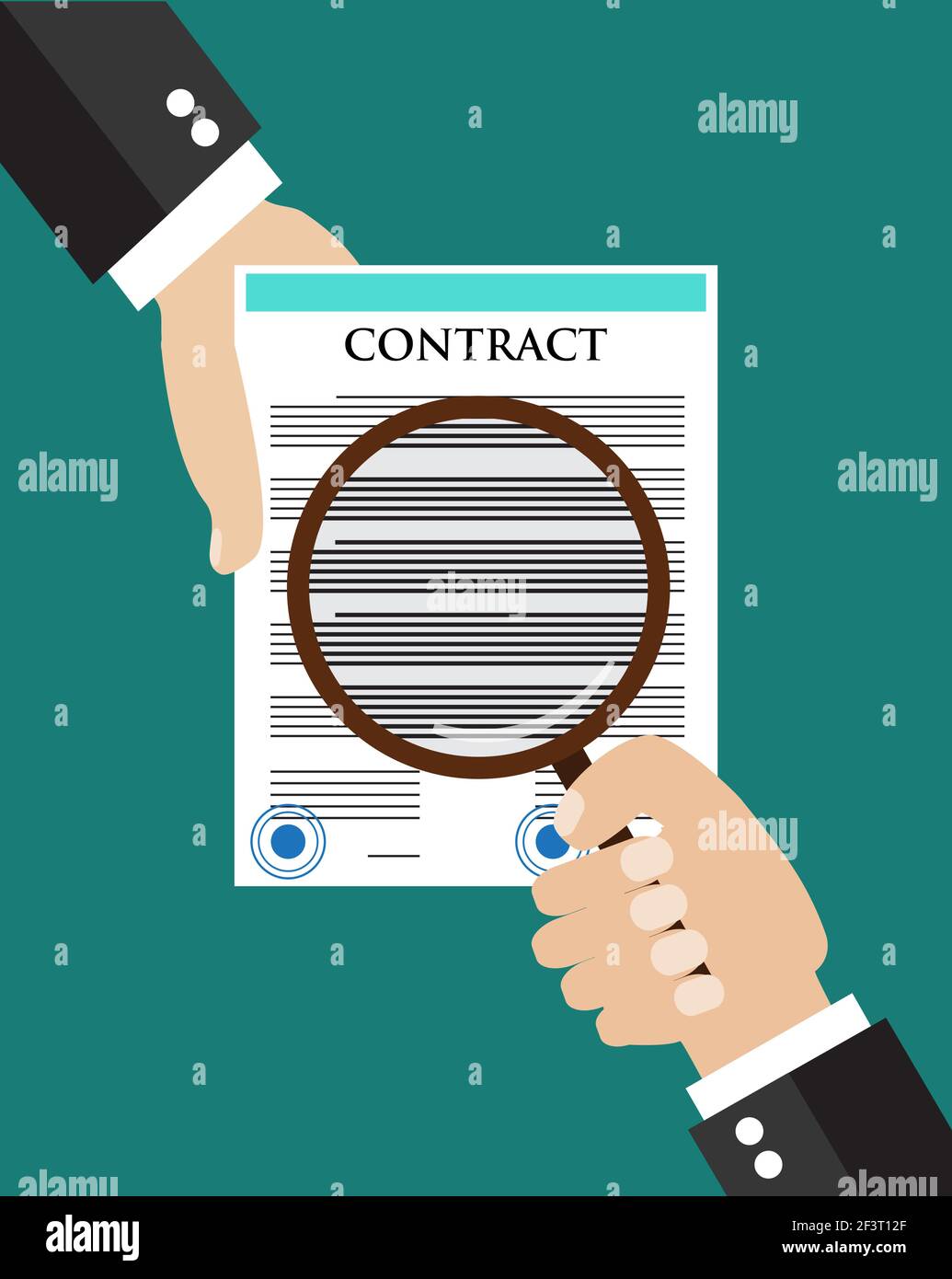 Contract inspection concept Stock Vector Image & Art - Alamy