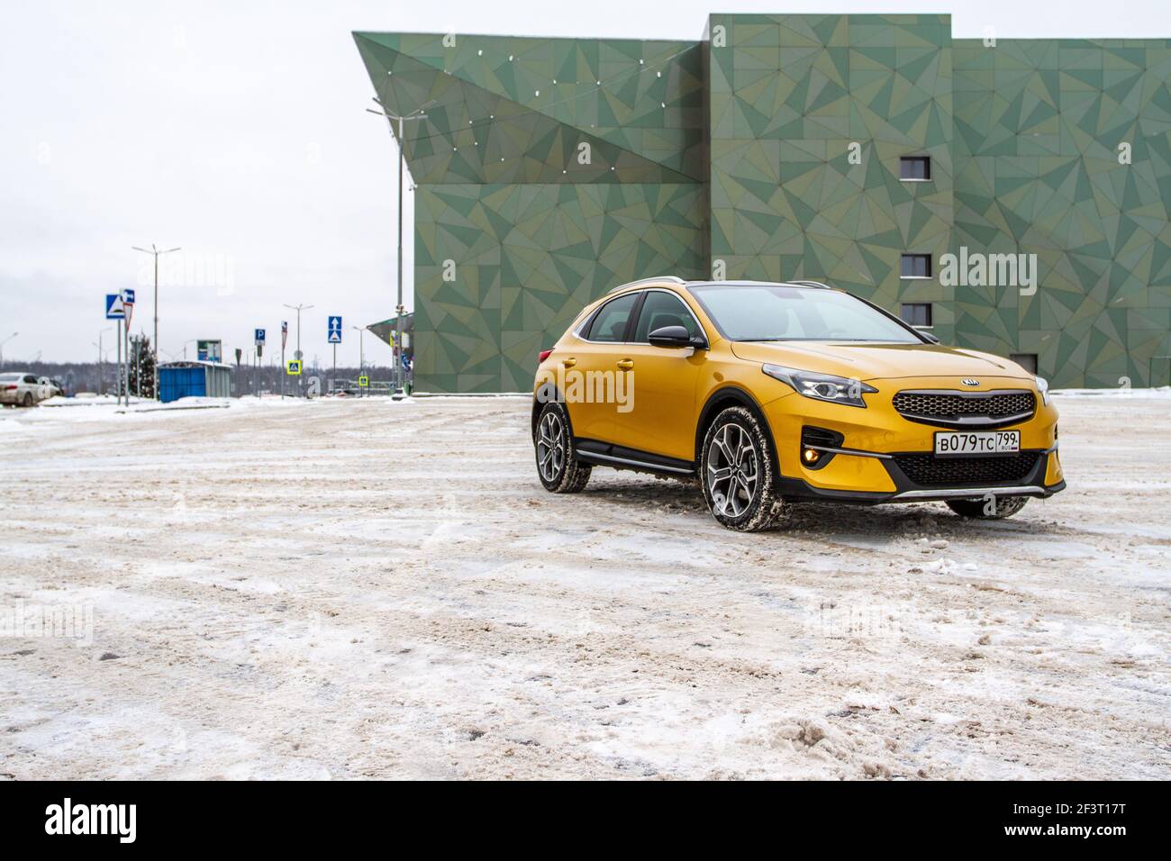 MOSCOW, RUSSIA - JANUARY 10, 2021 KIA XCeed. AWD Hatchback SUV. New KIA ...