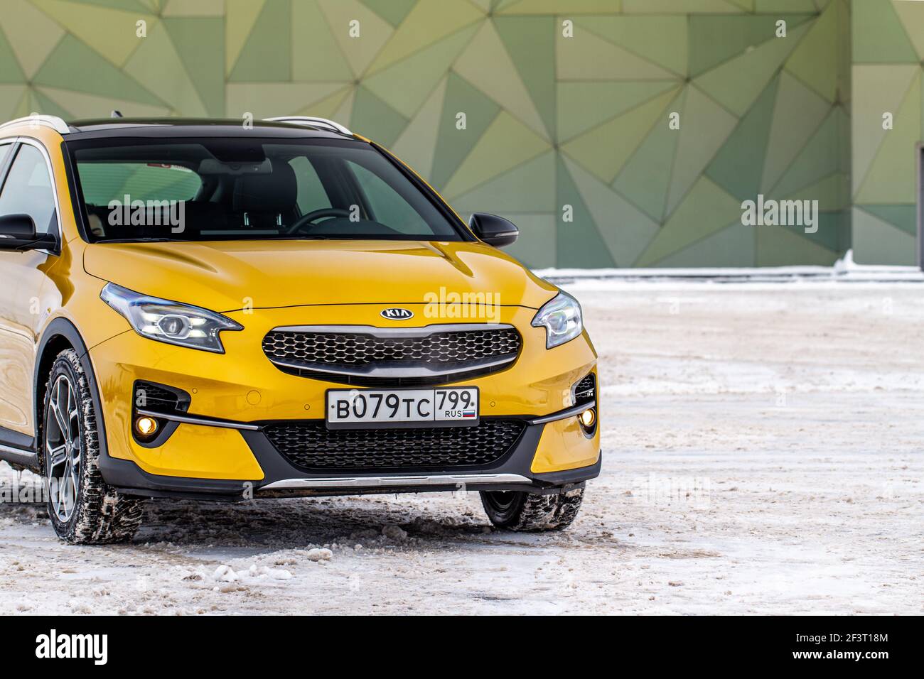 MOSCOW, RUSSIA - JANUARY 10, 2021 KIA XCeed. AWD Hatchback SUV. New KIA ...