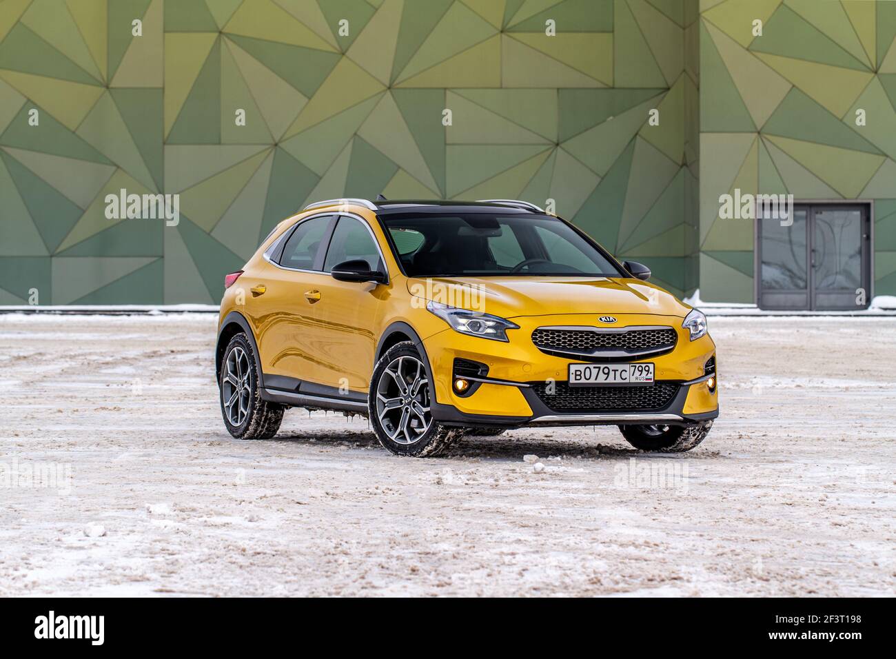 MOSCOW, RUSSIA - JANUARY 10, 2021 KIA XCeed. AWD Hatchback SUV. New KIA ...
