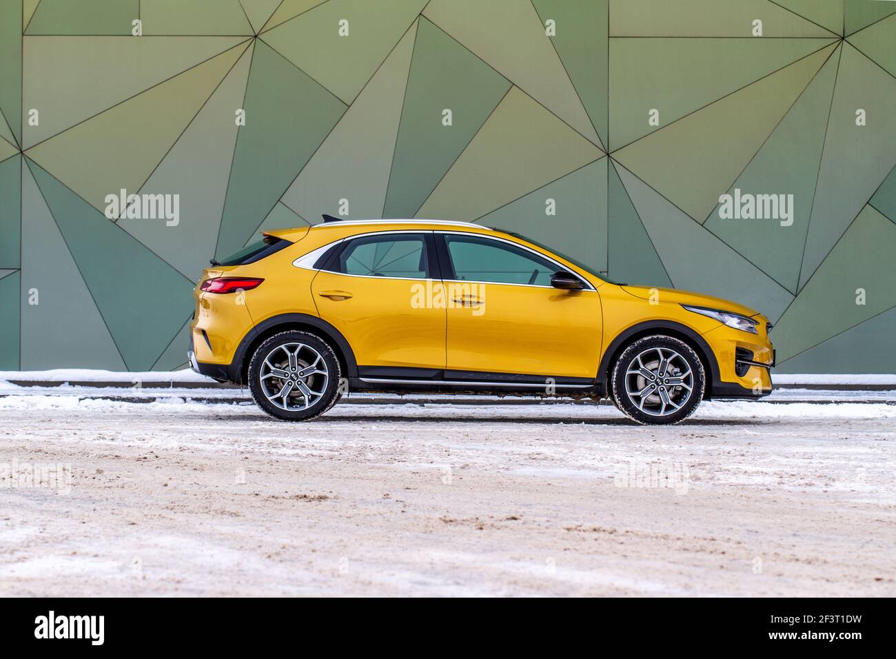 MOSCOW, RUSSIA - JANUARY 10, 2021 KIA XCeed. AWD Hatchback SUV. New KIA ...