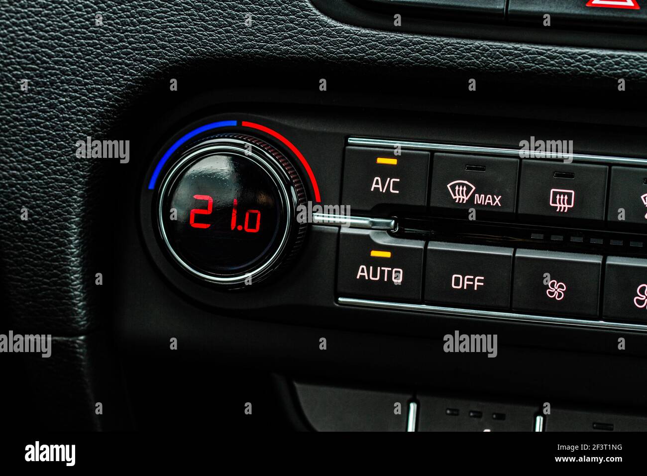 Color car air conditioning buttons close up view inside a car. Car ...