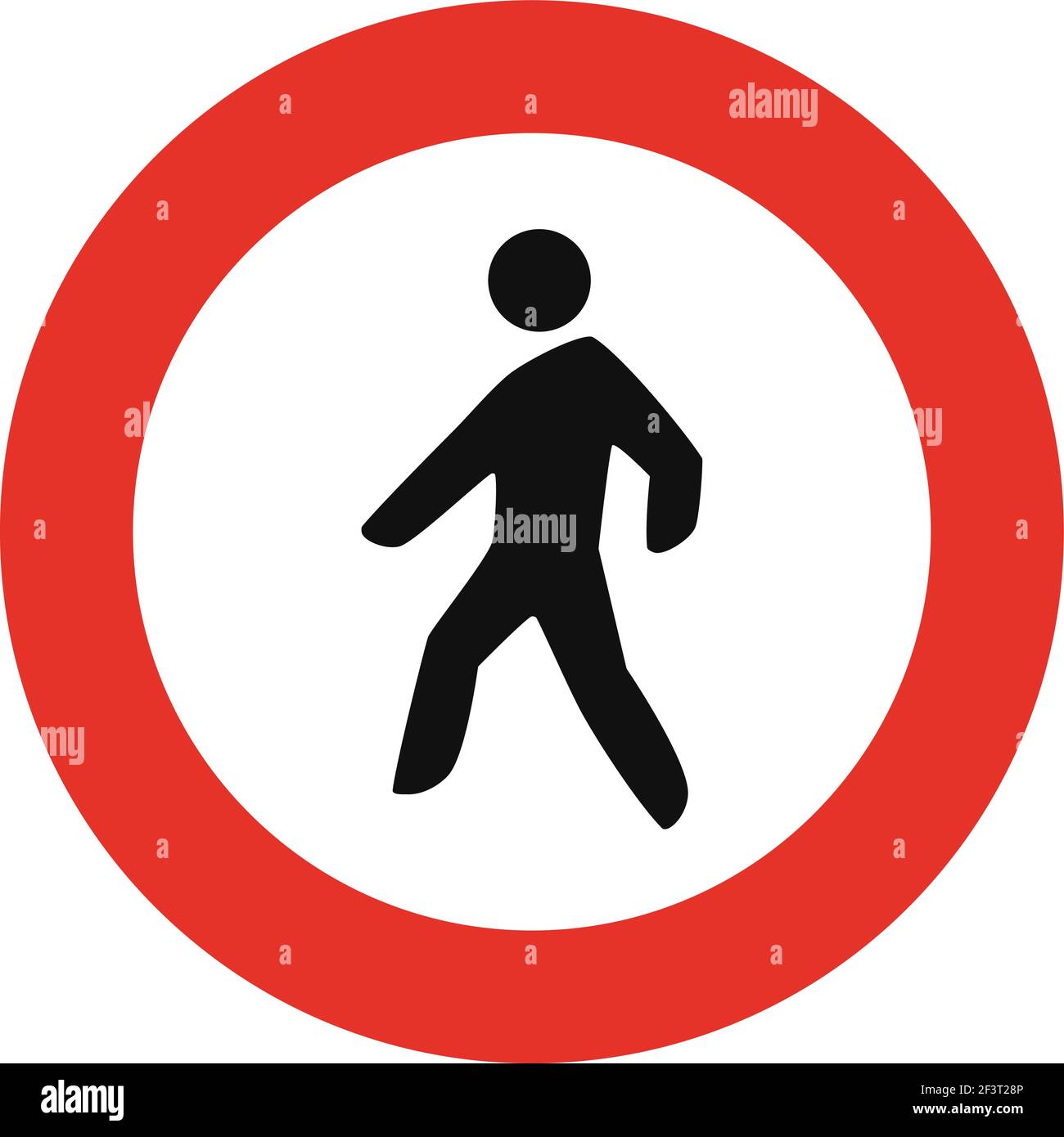 Pedestrians prohibited sign Stock Vector Images - Alamy