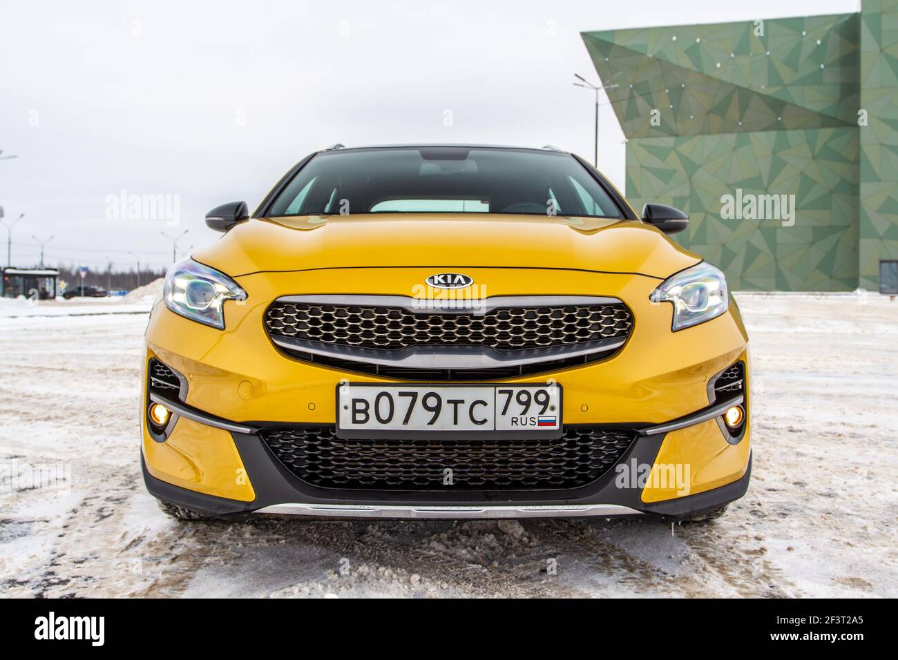 MOSCOW, RUSSIA - JANUARY 10, 2021 KIA XCeed. AWD Hatchback SUV. New KIA ...