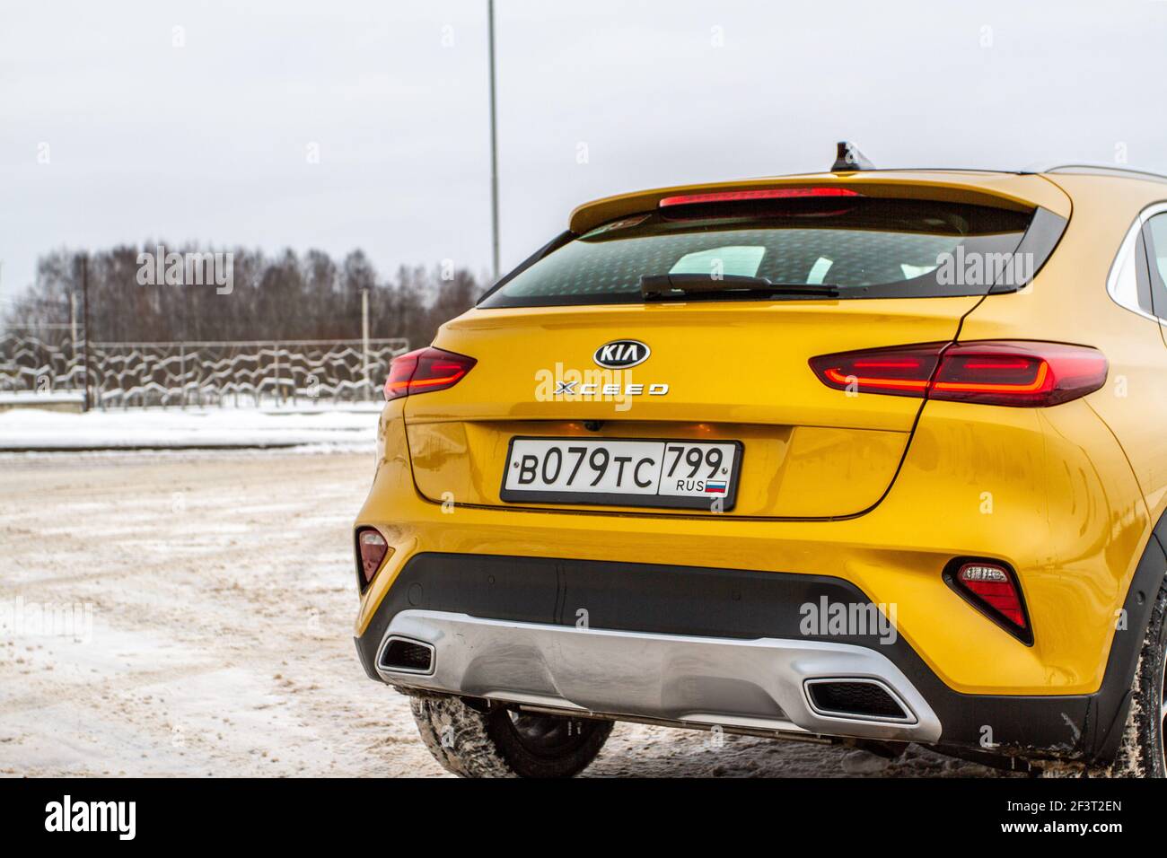 MOSCOW, RUSSIA - JANUARY 10, 2021 KIA XCeed. AWD Hatchback SUV. New KIA ...