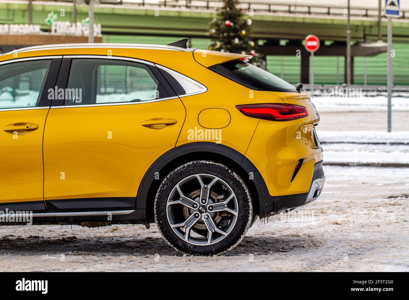 MOSCOW, RUSSIA - JANUARY 10, 2021 KIA XCeed. AWD Hatchback SUV. New KIA ...