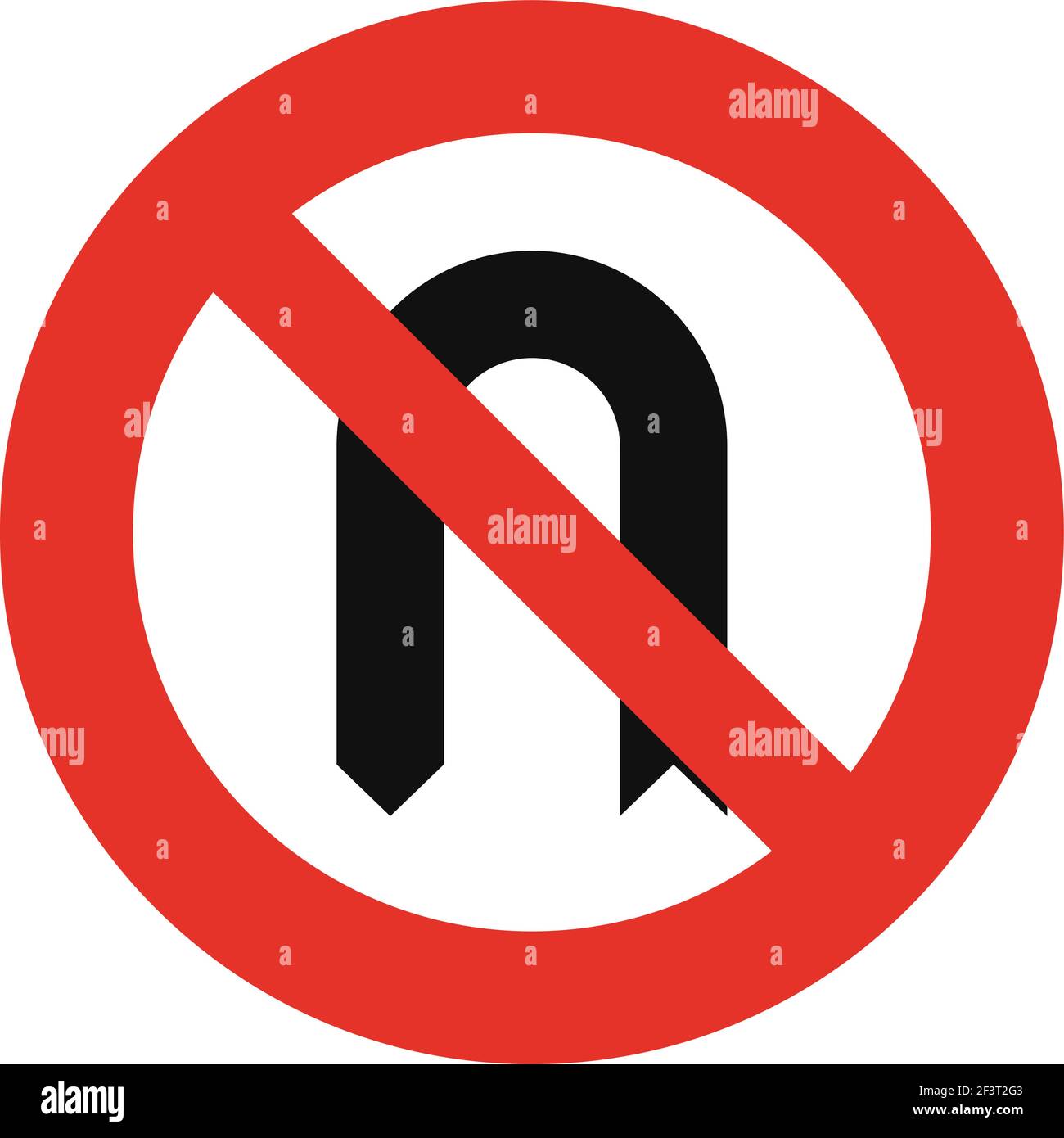 Rounded traffic signal in white and red, isolated on white background ...