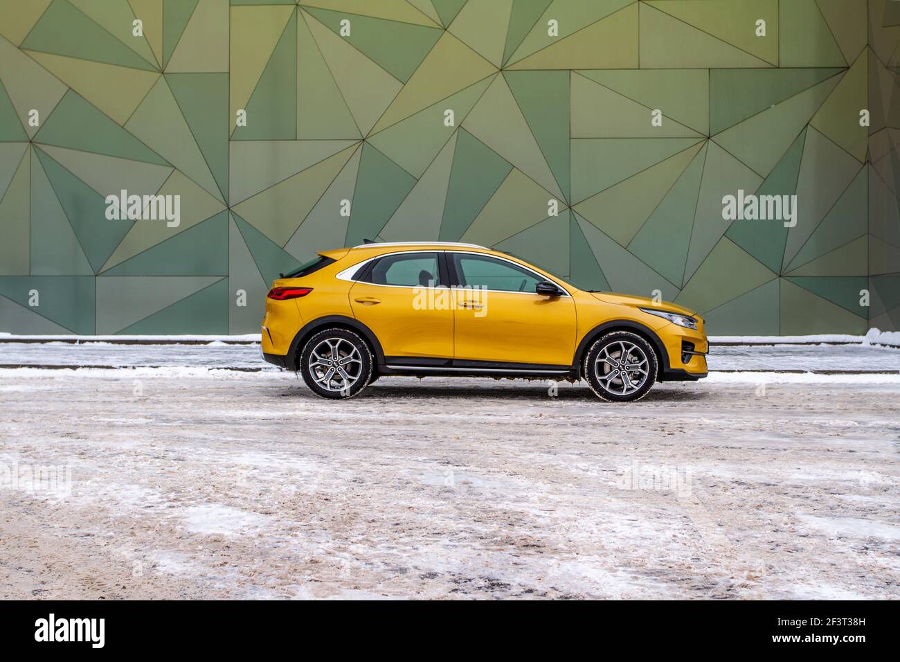 MOSCOW, RUSSIA - JANUARY 10, 2021 KIA XCeed. AWD Hatchback SUV. New KIA ...
