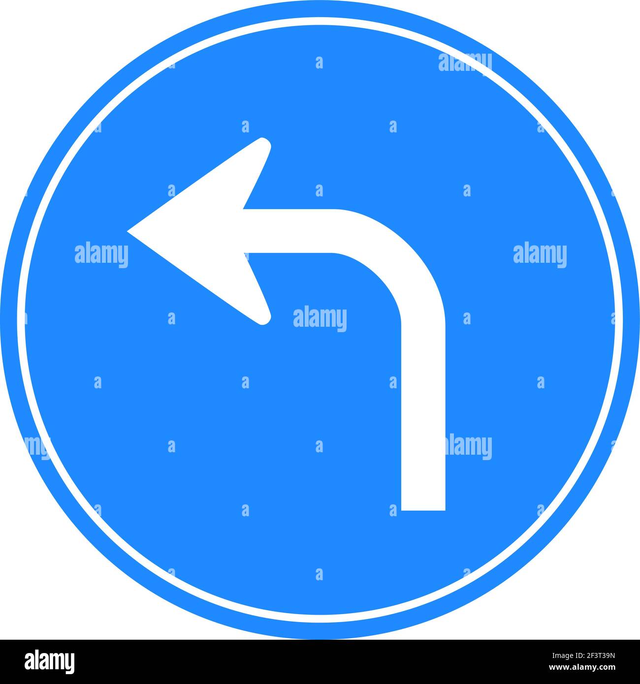 Compulsory ahead traffic sign hi-res stock photography and images - Alamy