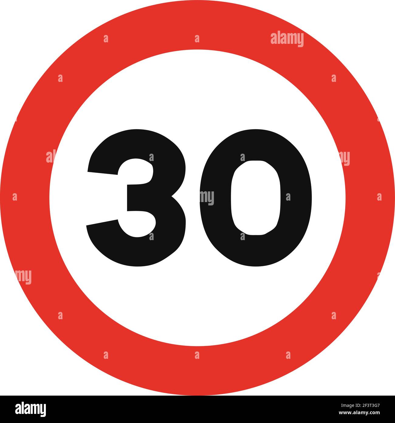 Rounded traffic signal in white and red, isolated on white background ...