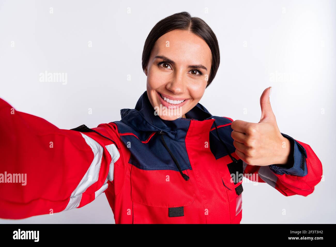 Female paramedic with brunette hair hi-res stock photography and images ...