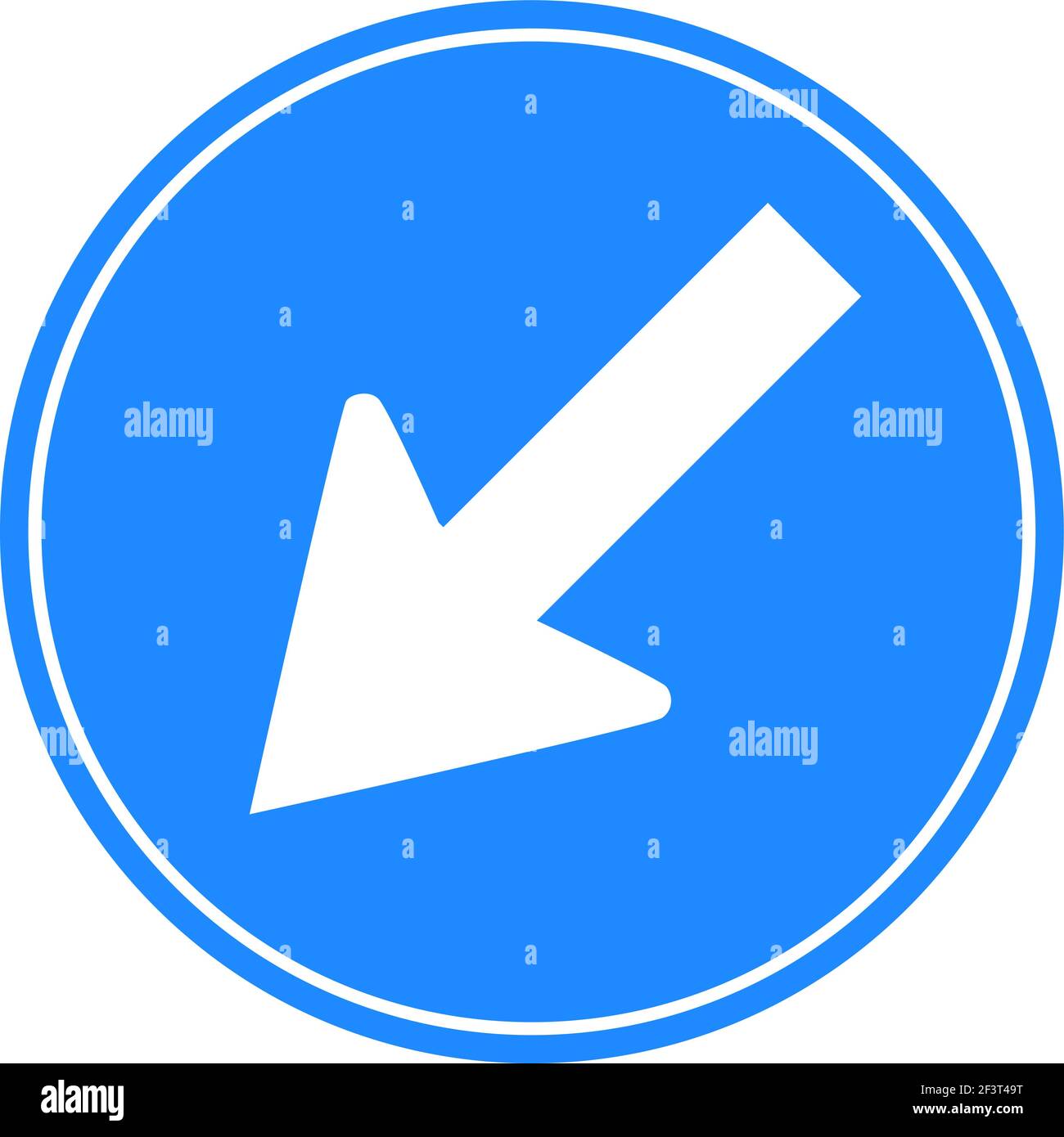 Keep left road sign on Stock Vector Images - Alamy