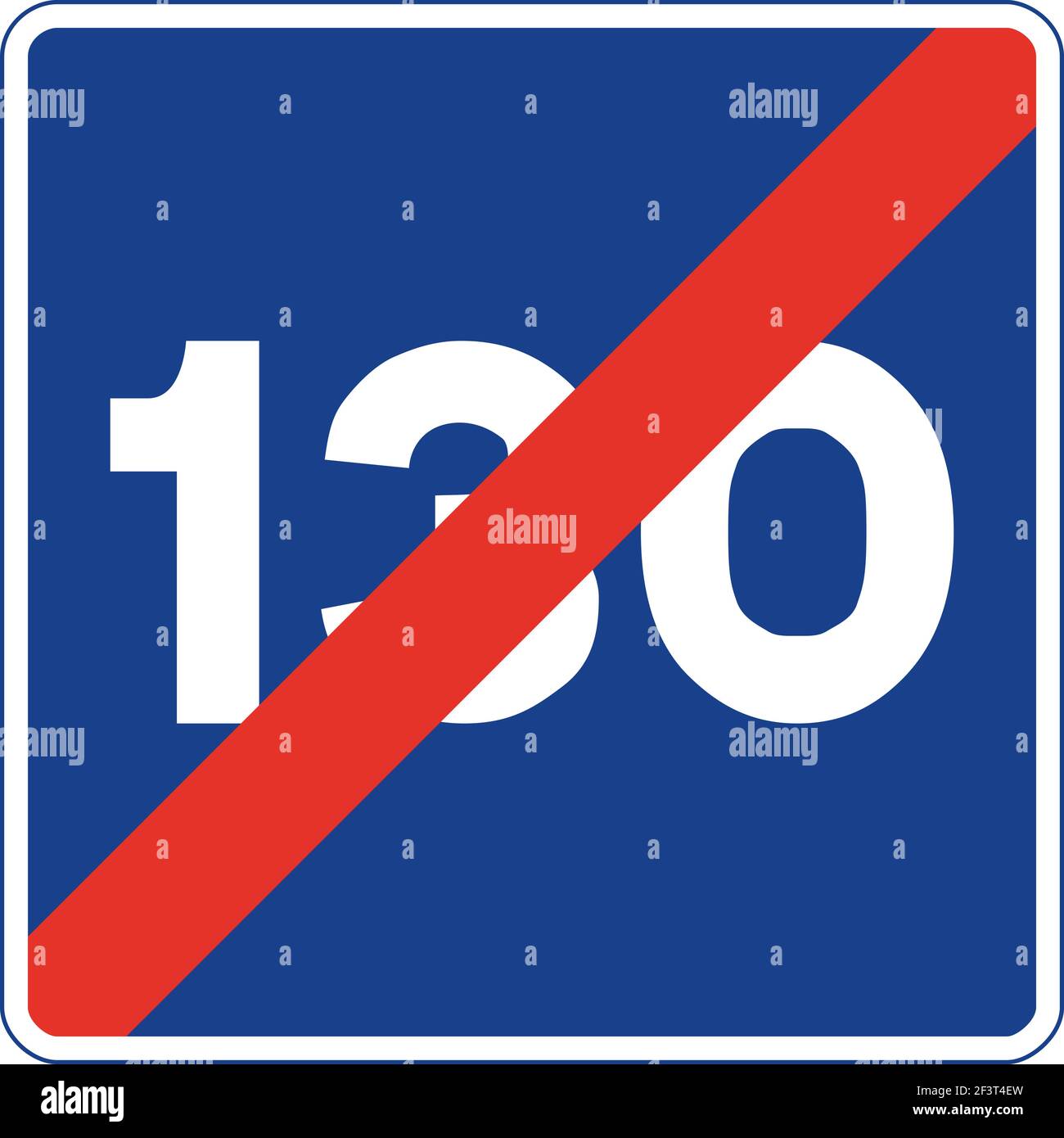 Square traffic signal in blue and white, isolated on white background ...