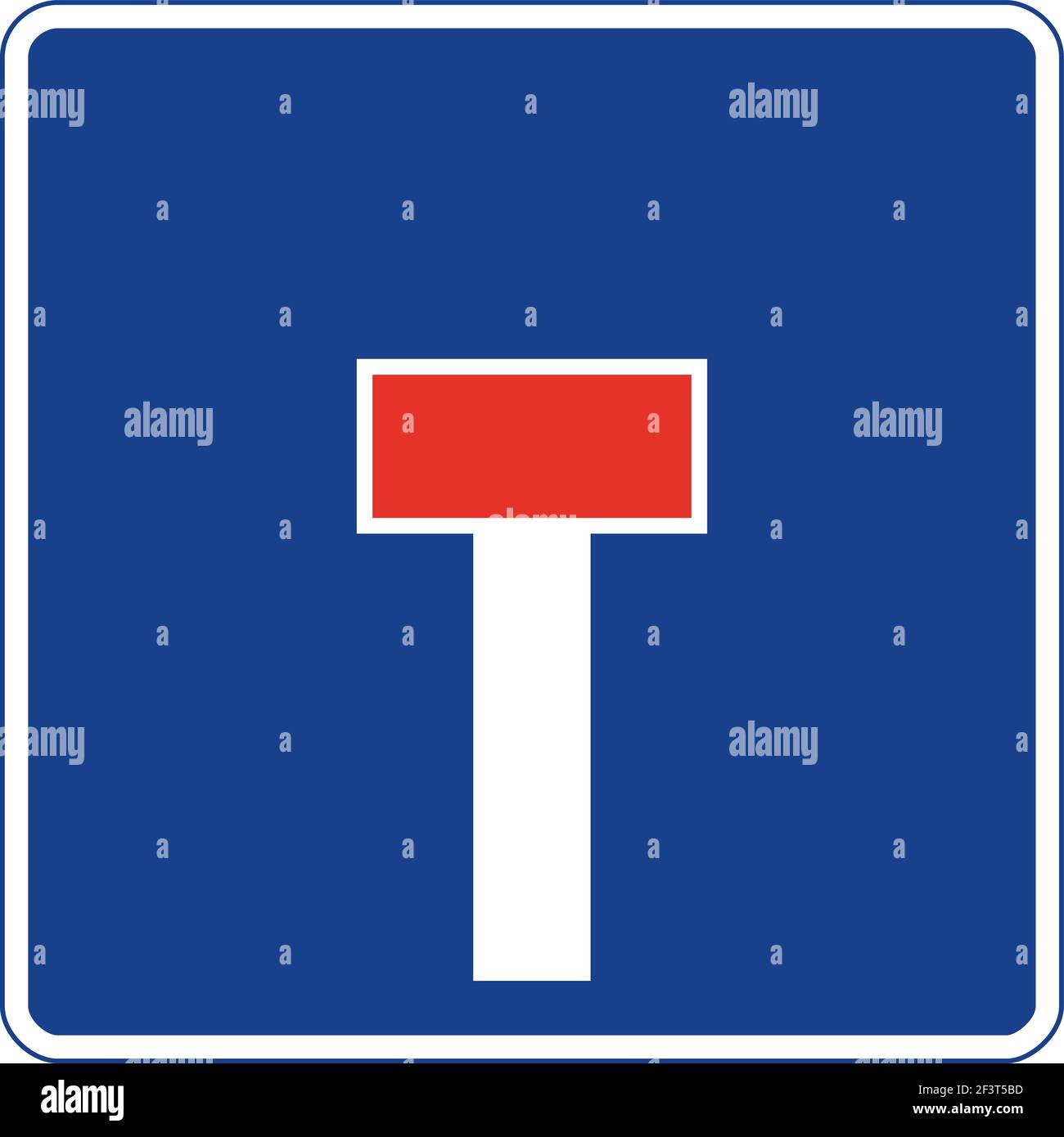 Square traffic signal in blue and white, isolated on white background ...