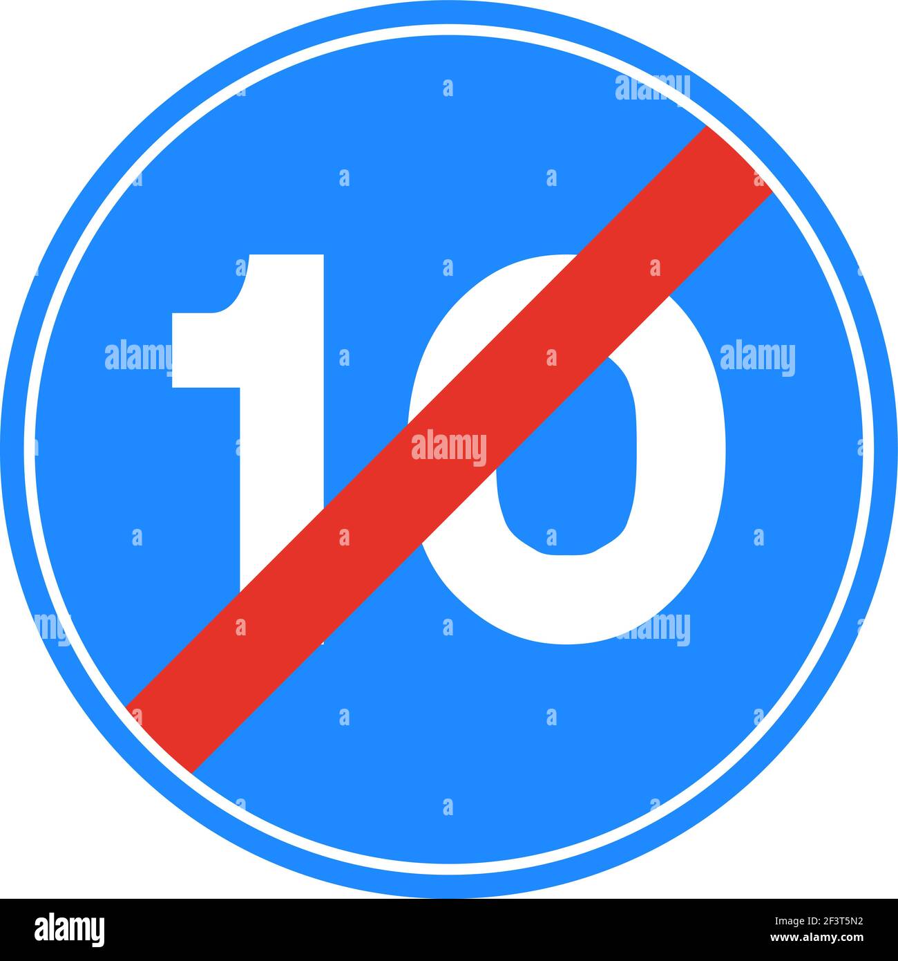 End speed restriction traffic sign Stock Vector Images - Alamy
