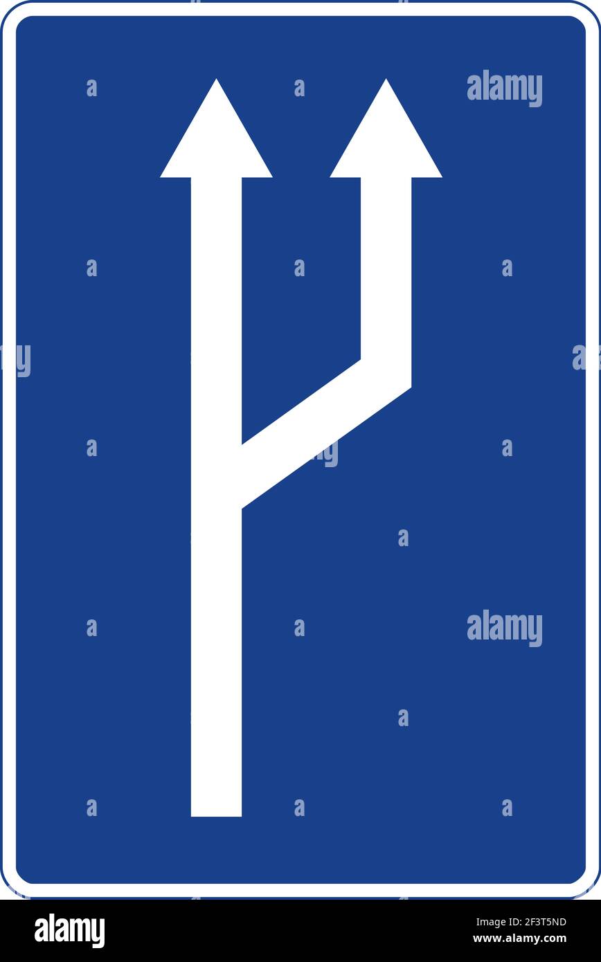 Rectangular traffic signal in blue and white, isolated on white ...