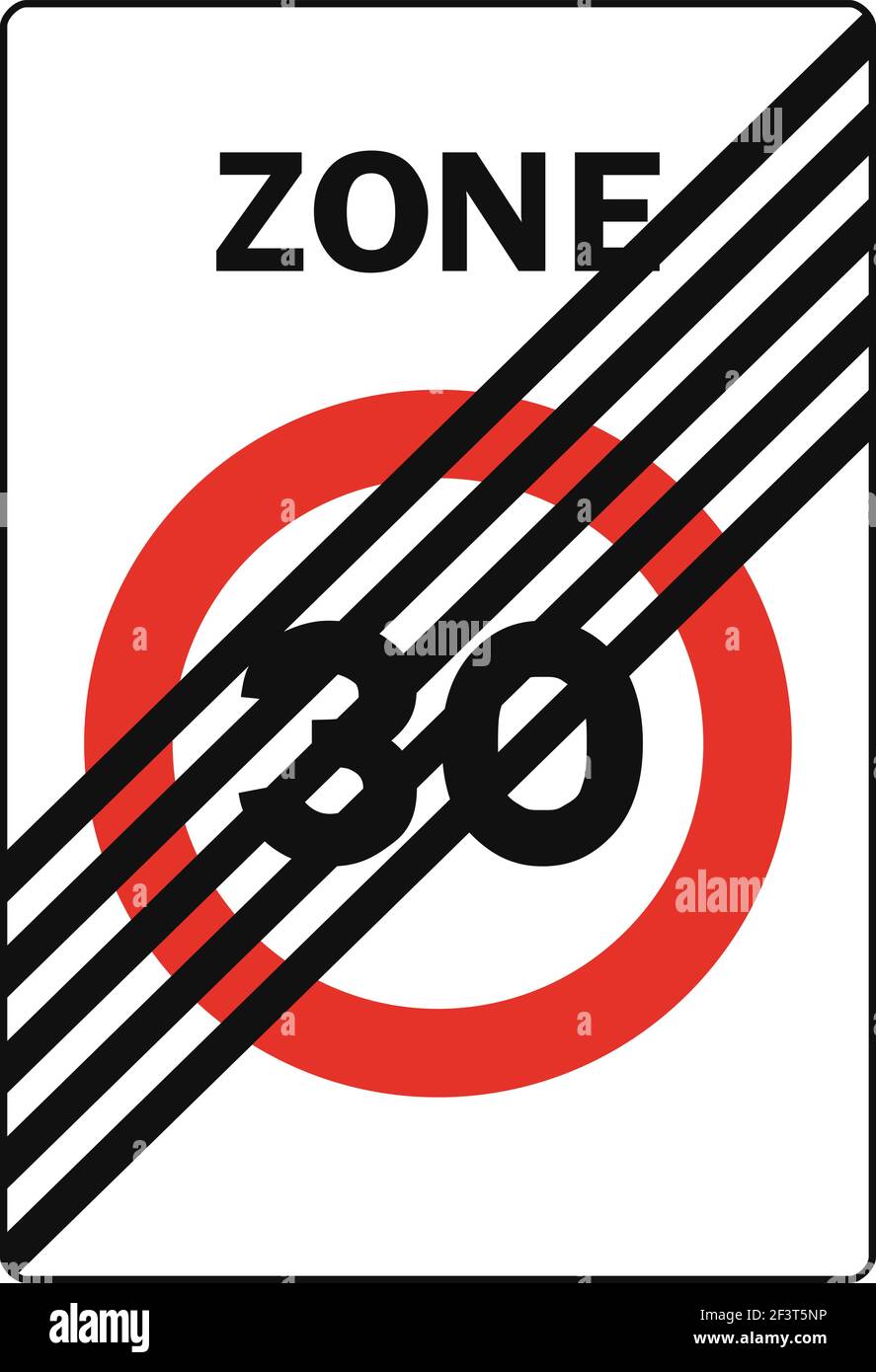 End of pedestrian zone Stock Vector Images - Alamy