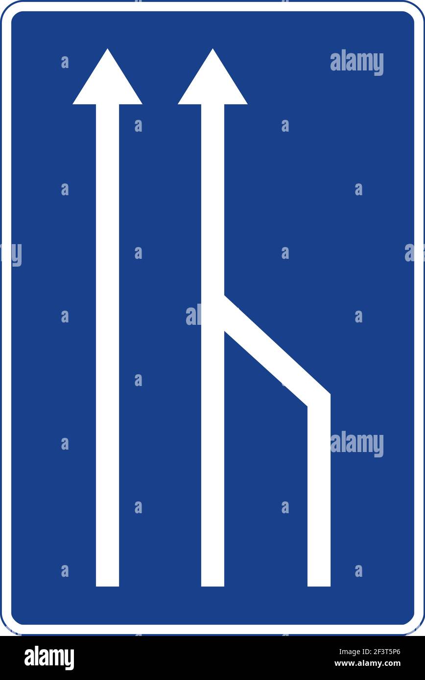 Rectangular traffic signal in blue and white, isolated on white ...