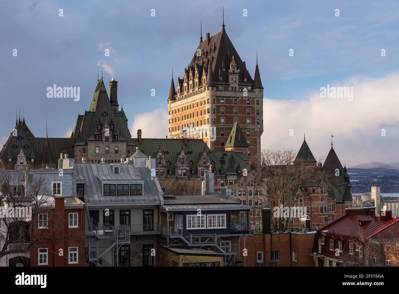 Quebec city, Quebec, Canada – 14 mars 2021 : Winter view of the ...