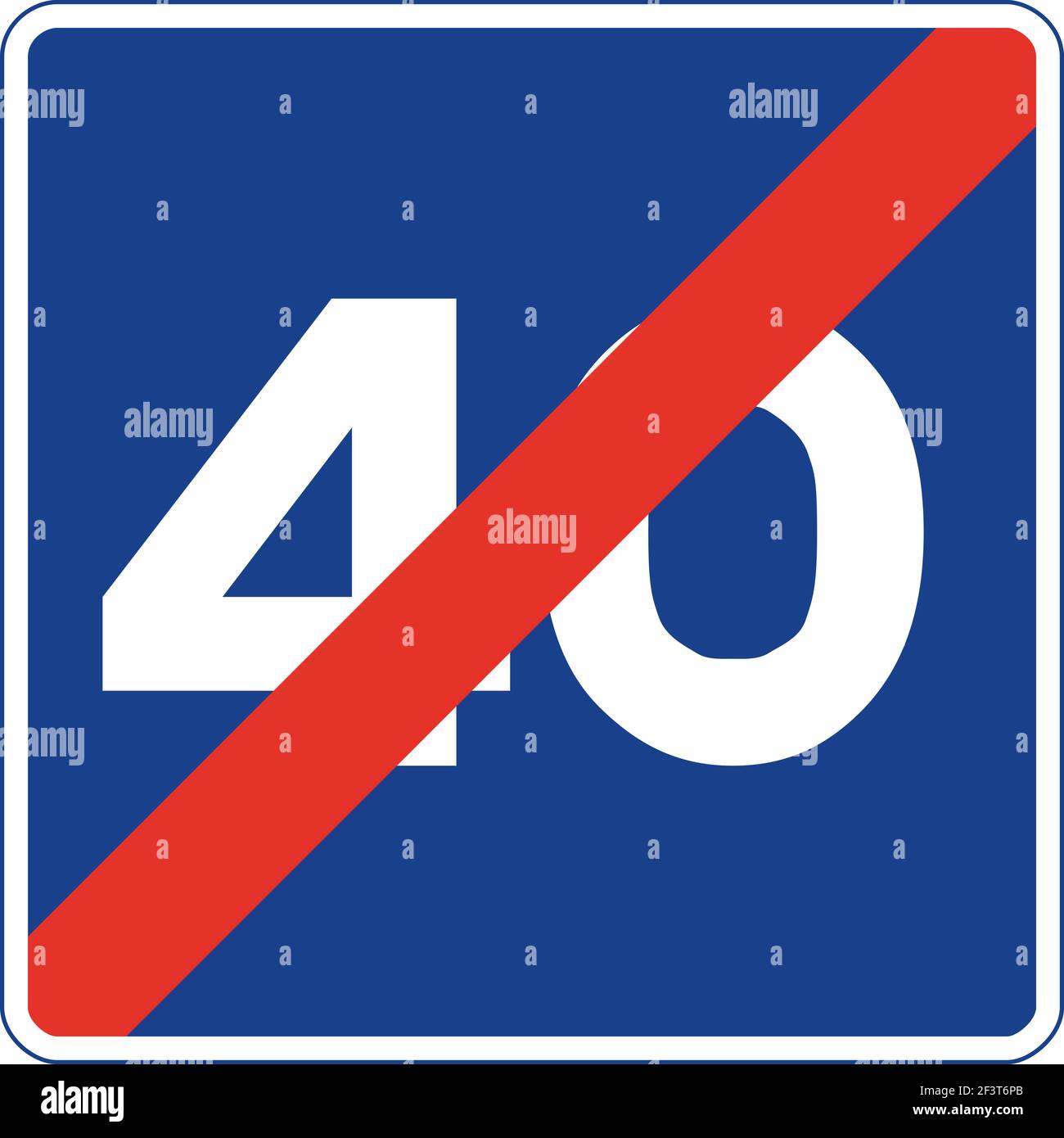 Square traffic signal in blue and white, isolated on white background ...