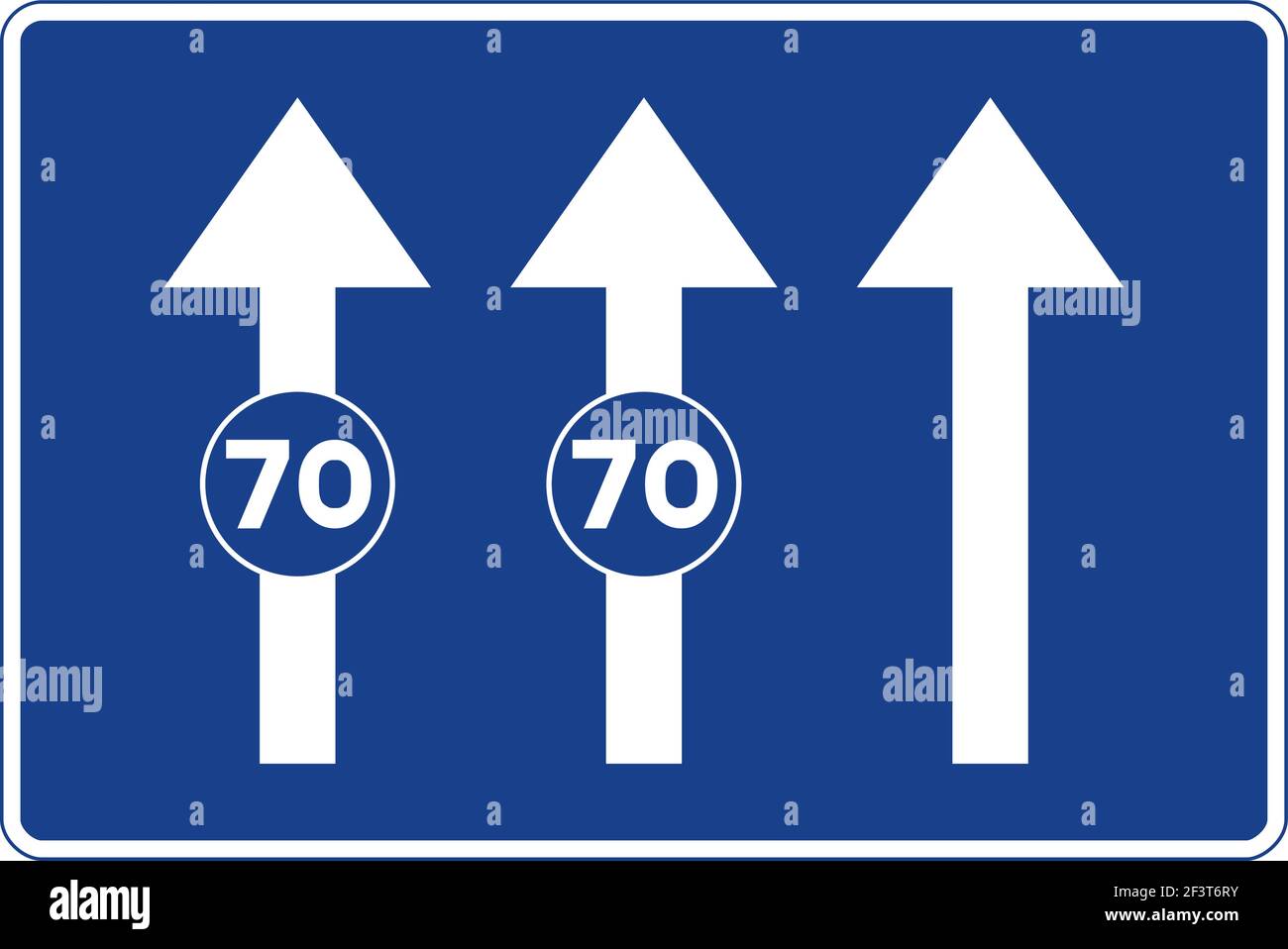 Rectangular traffic signal in blue and white, isolated on white ...