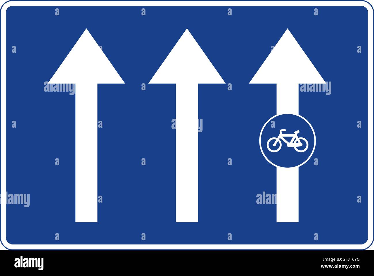 Rectangular traffic signal in blue and white, isolated on white ...