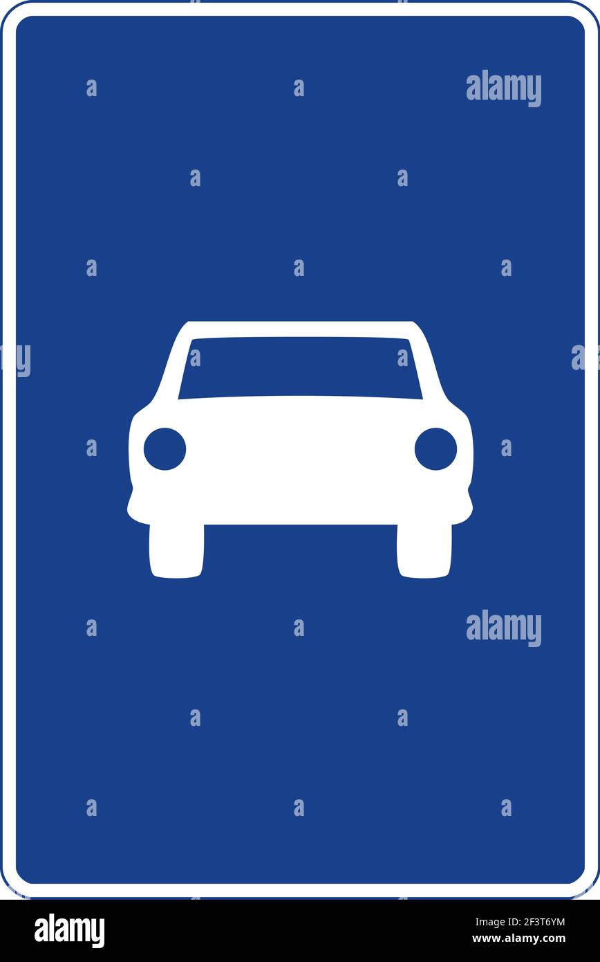 Rectangular traffic signal in blue and white, isolated on white ...