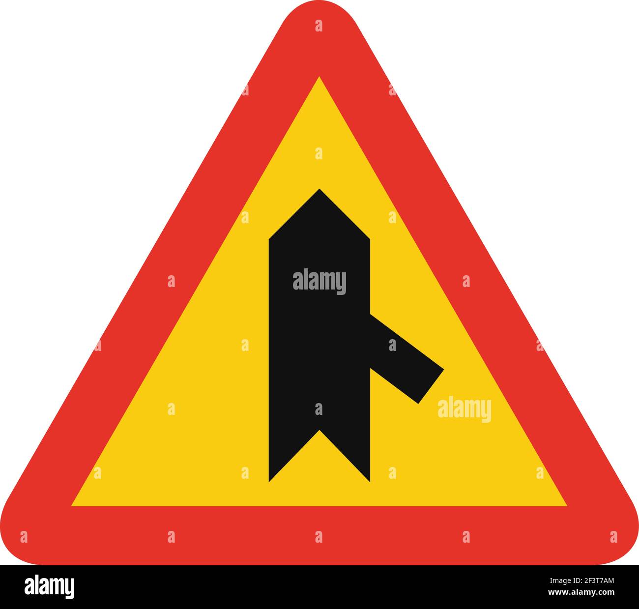 Triangular traffic junction hi-res stock photography and images - Alamy