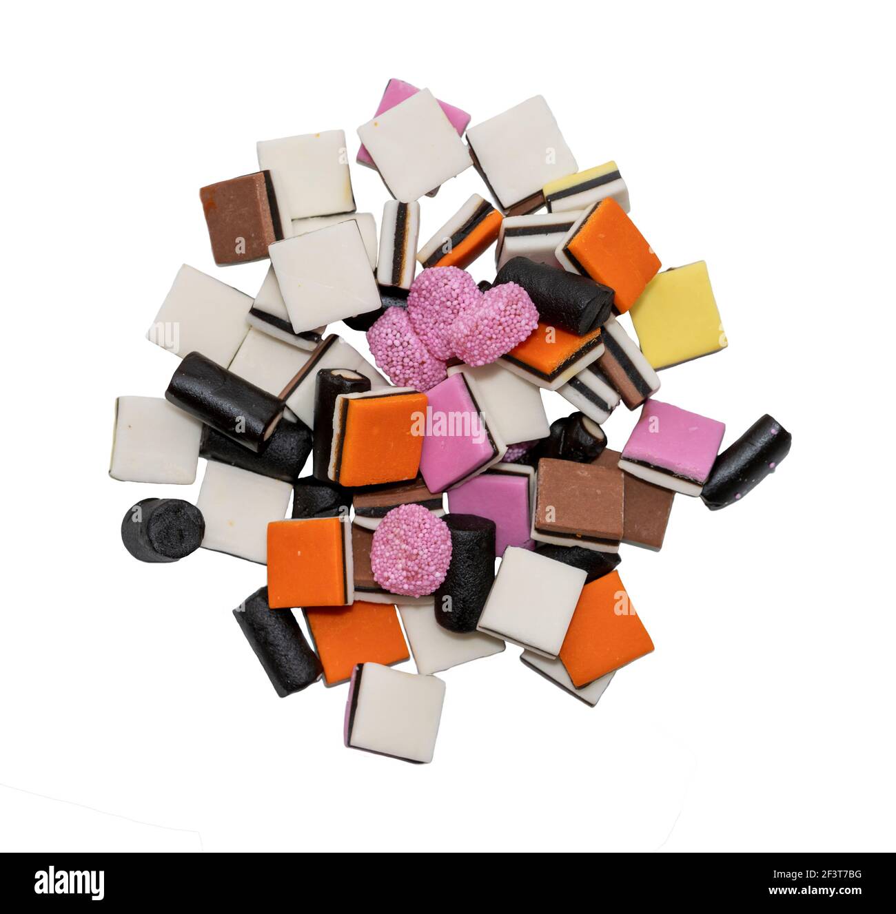 Top view of a pile of licorice candy on a white background Stock Photo ...