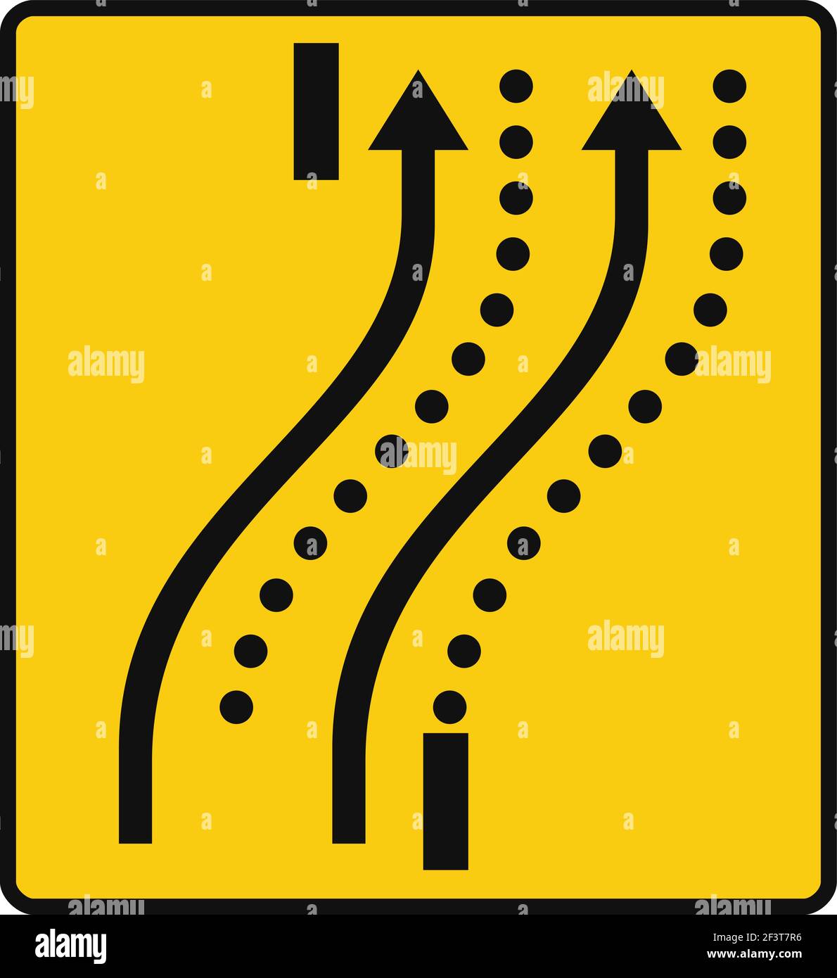 Rectangular traffic signal in yellow and black, isolated on white ...