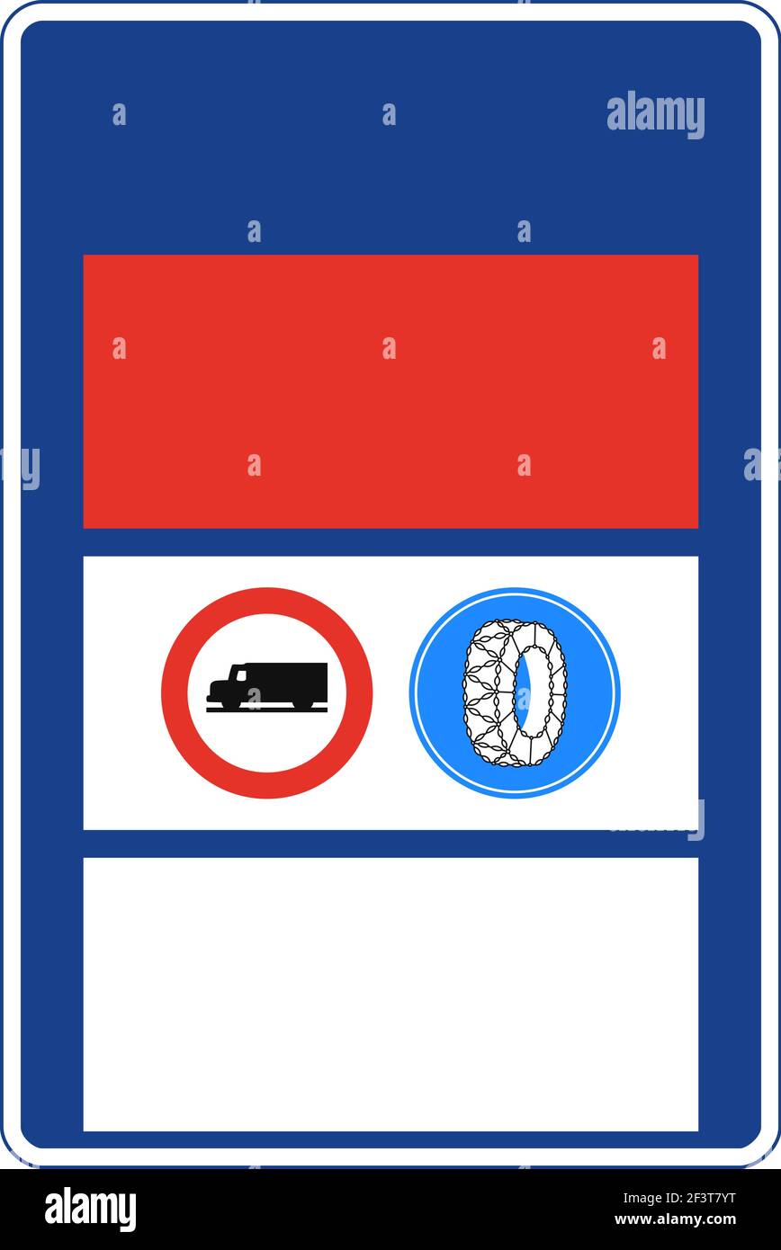 Rectangular traffic signal in blue and white, isolated on white ...