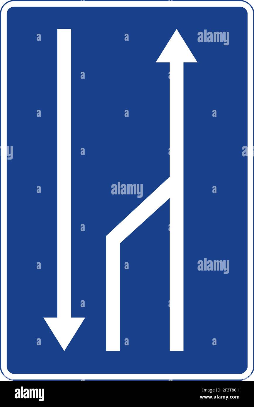 Rectangular traffic signal in blue and white, isolated on white ...