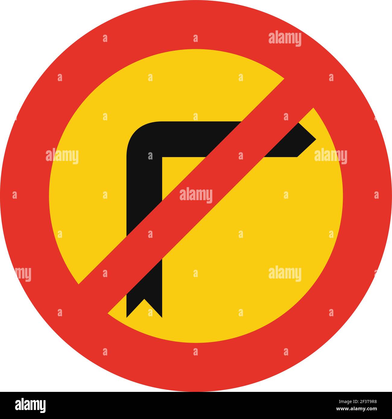 Rounded traffic signal in yellow and red, isolated on white background ...