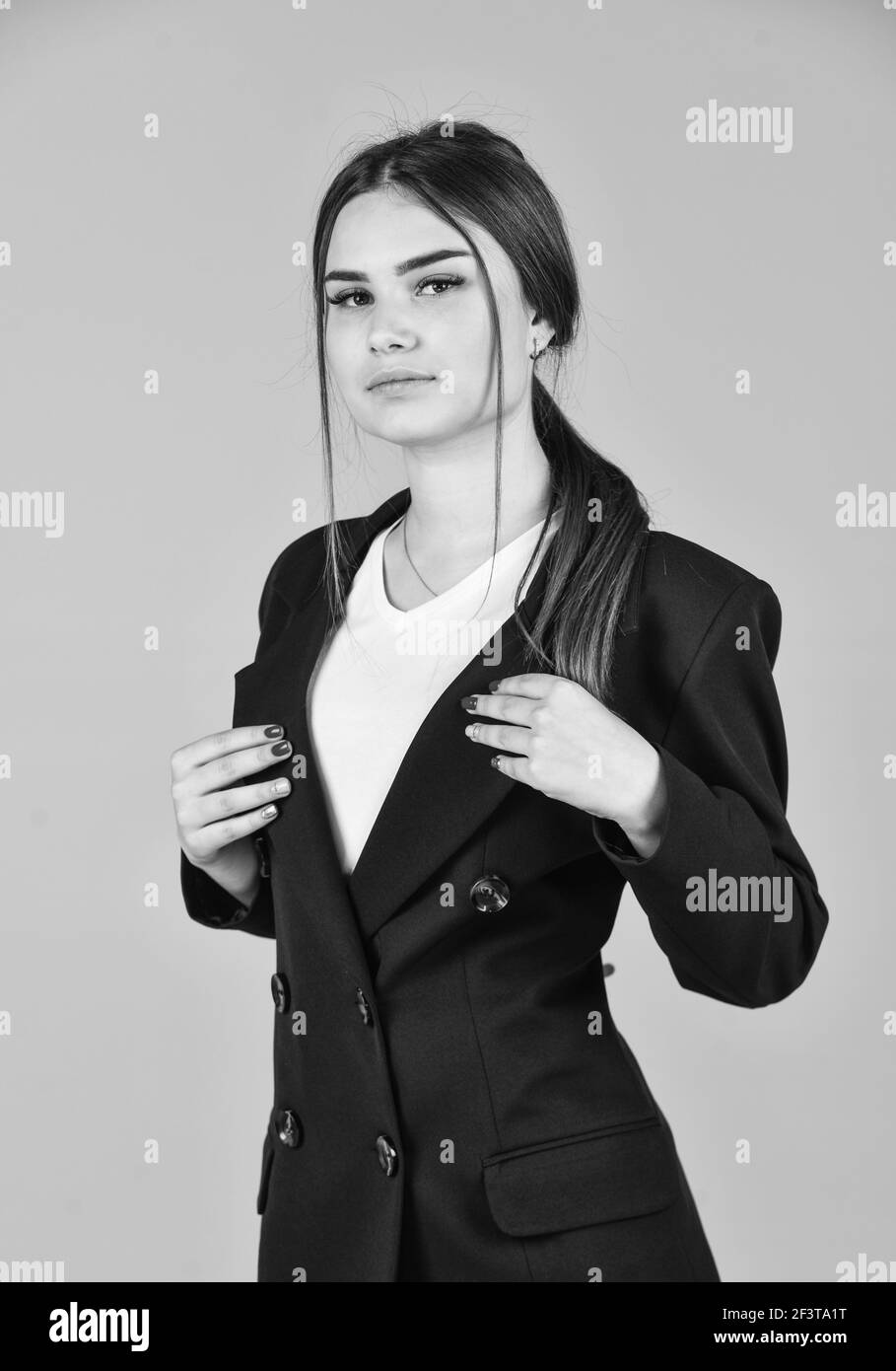 stylish fashion model. woman in salon. female with classy look. perfect ...