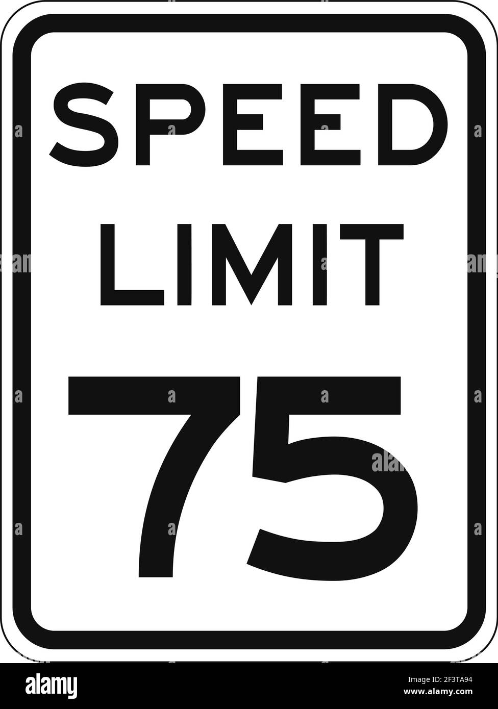 Rectangular traffic signal with white background and text in black ...