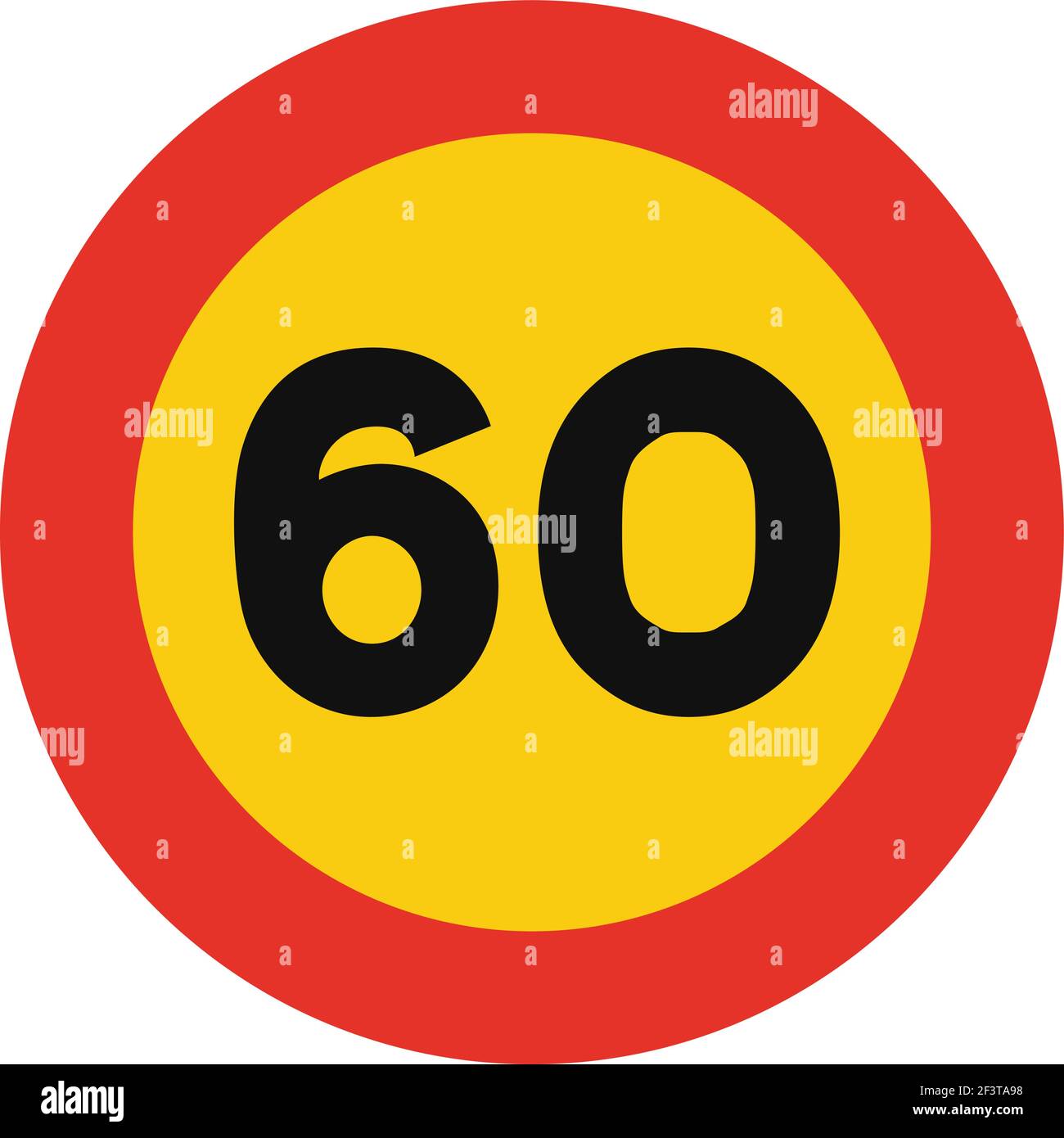 Rounded traffic signal in yellow and red, isolated on white background ...