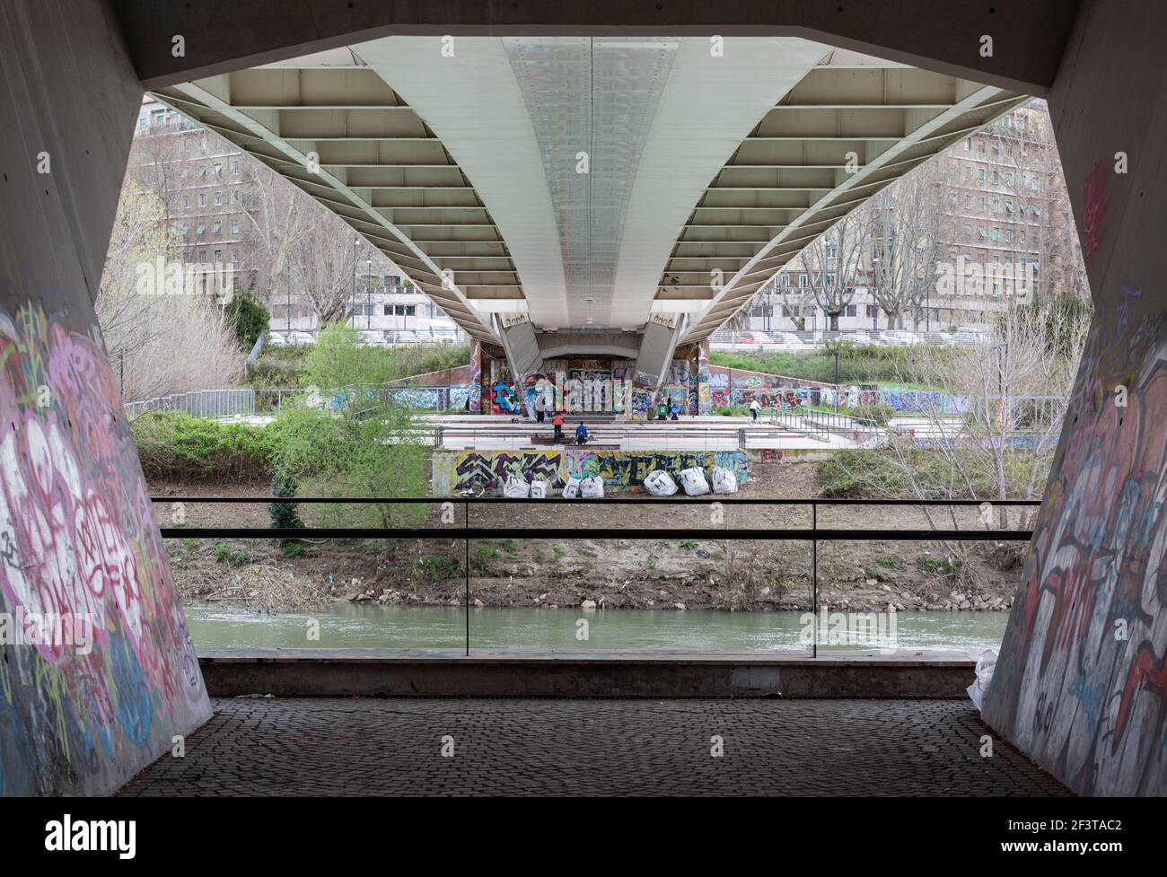 View under a bridge Stock Photo - Alamy