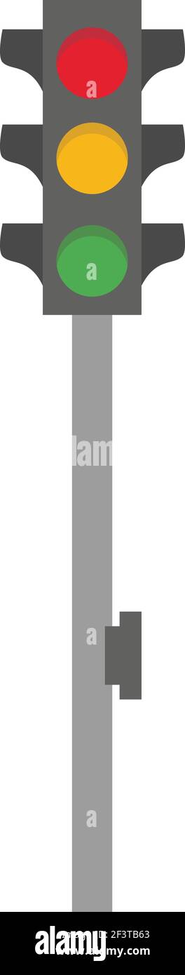 Cute cartoon vector illustration of a traffic light Stock Vector Image ...