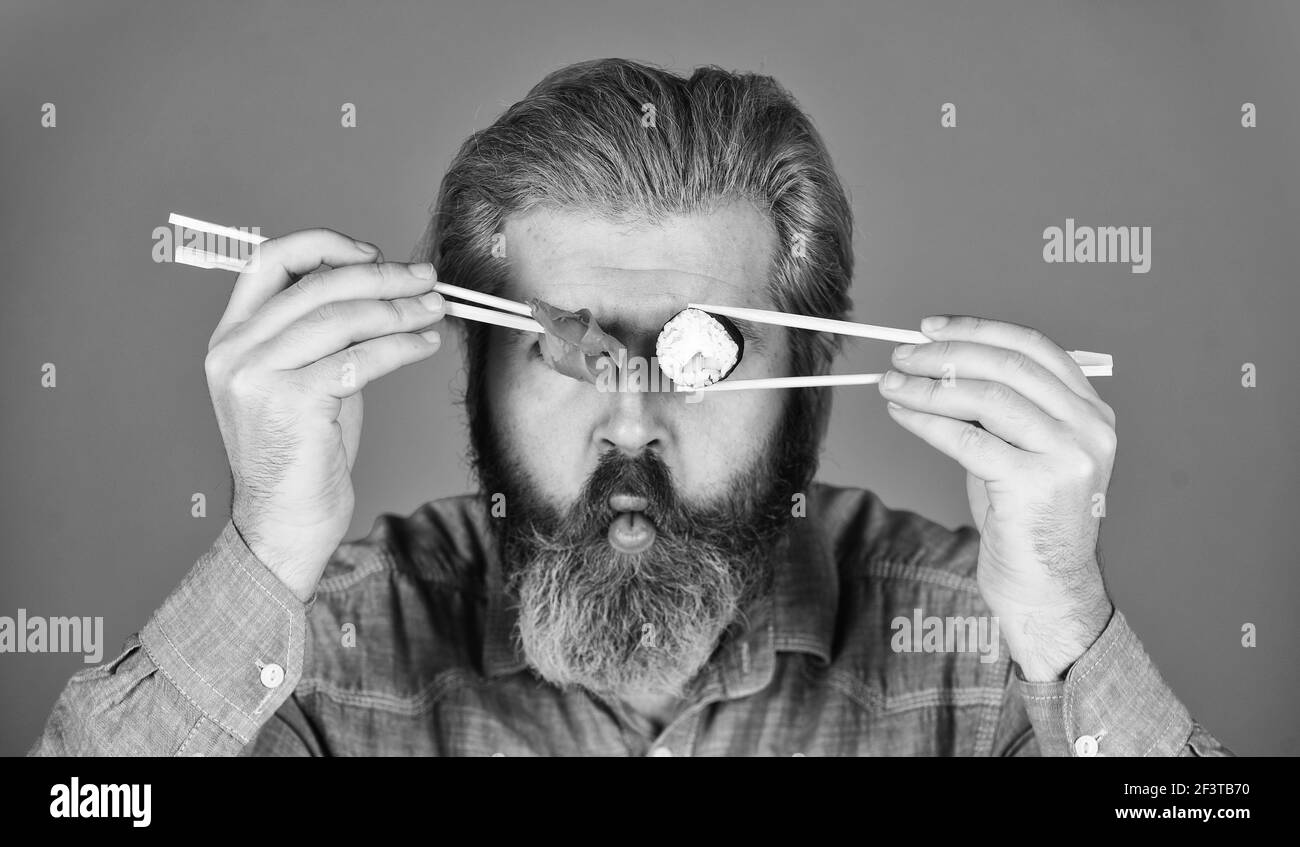 Tasty sushi on plate Black and White Stock Photos & Images - Alamy