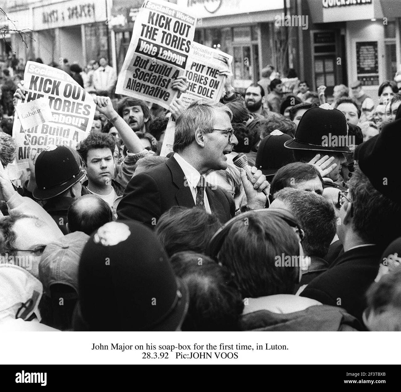 John Major on his soap box for the first time in the 1992 General ...