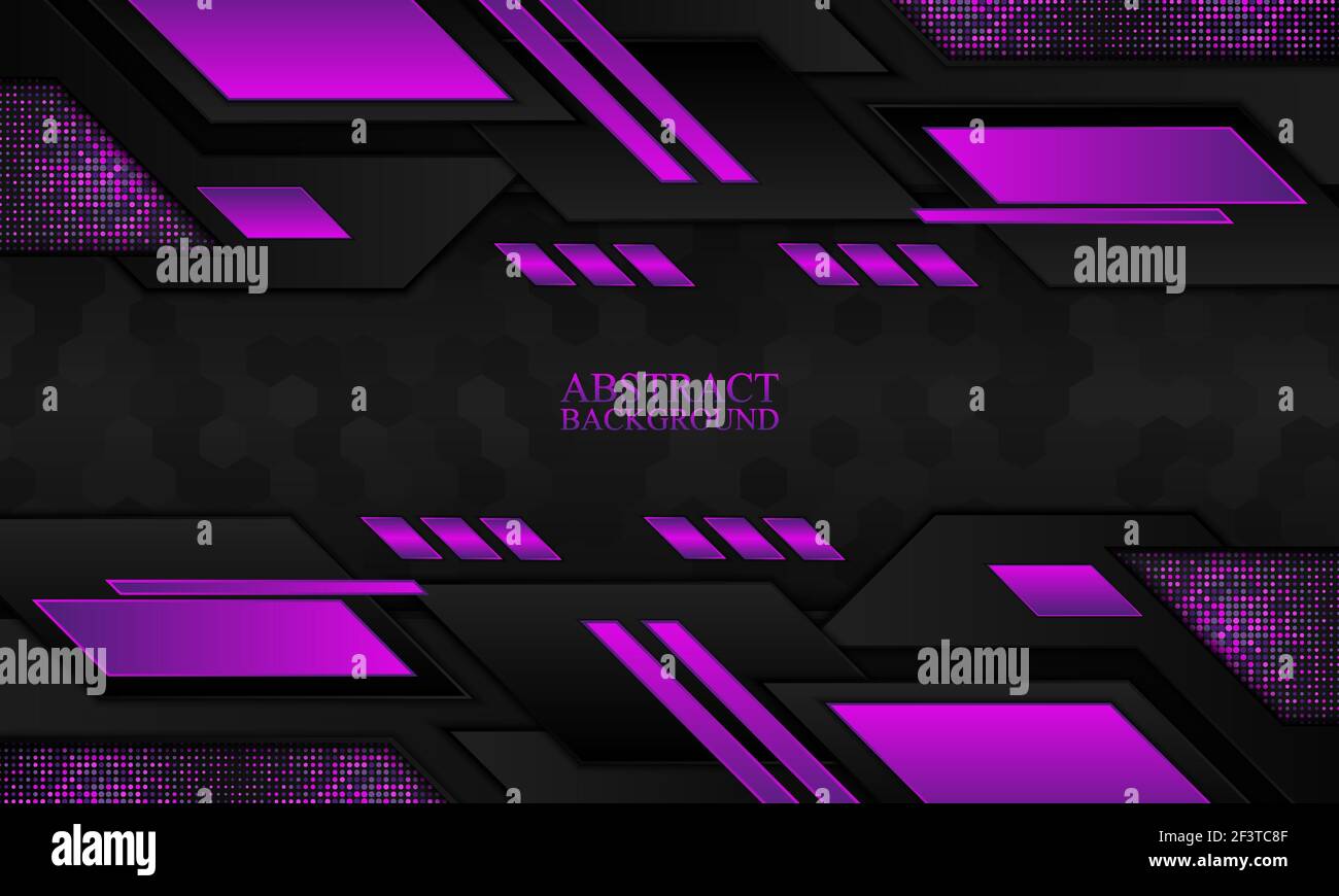 Abstract technology background with black and purple stripes Stock ...