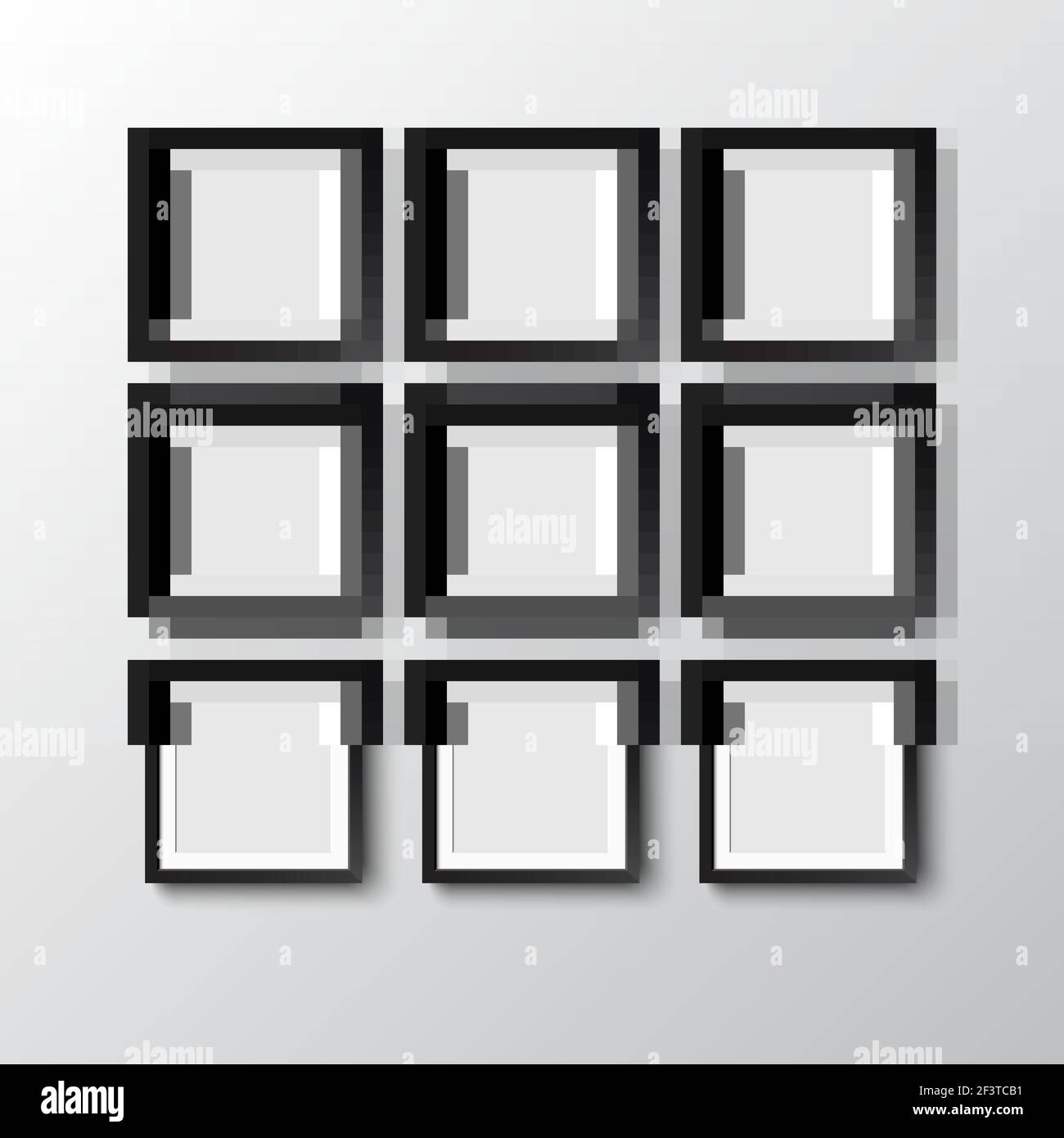 Six frames hang on wall Stock Vector Image & Art - Alamy