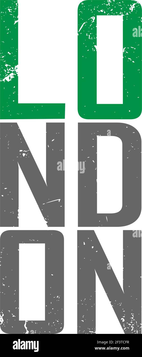 Illustrated London poster with typography. Vector illustration Stock ...