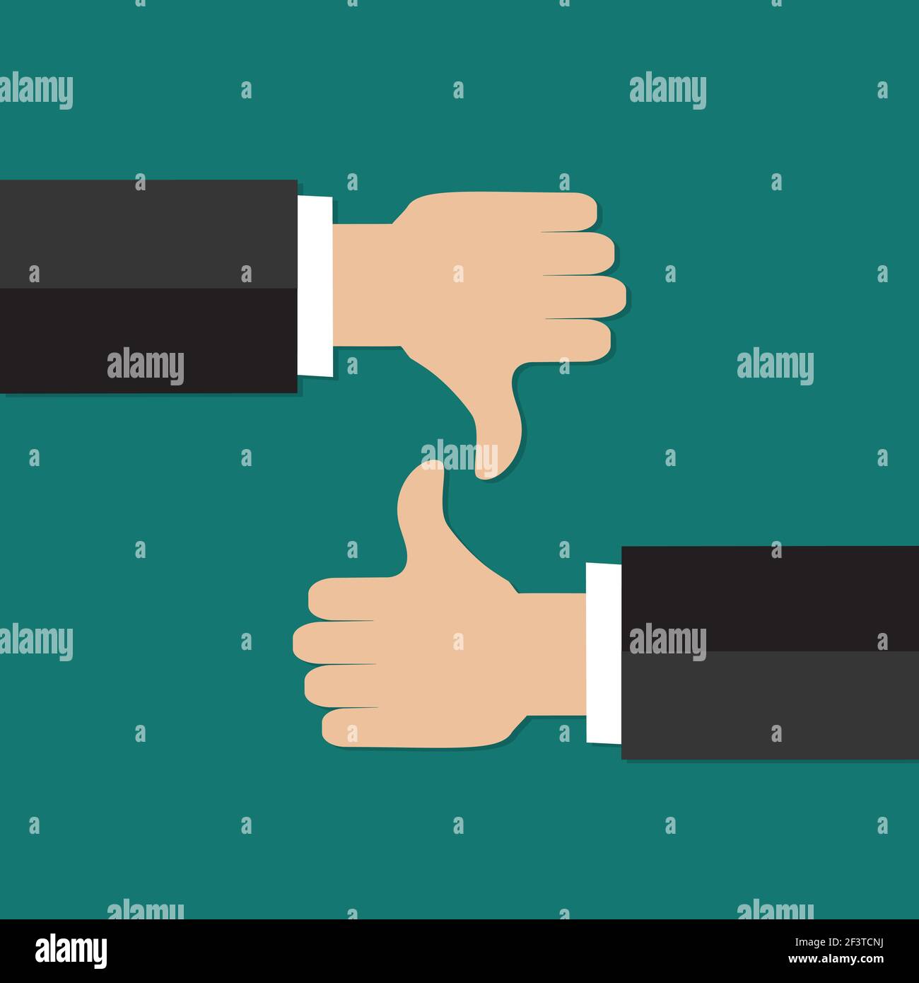 Thumbs up and thumbs down hand sign Stock Vector Image & Art - Alamy
