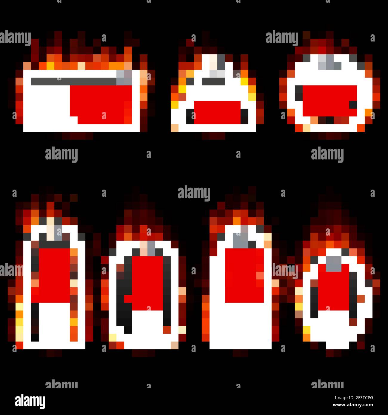 Vector fire labels set Stock Vector Image & Art - Alamy