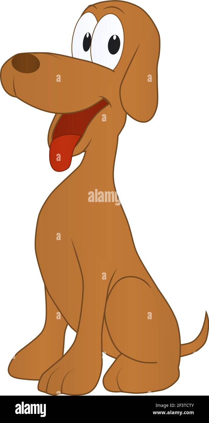Sit dog cartoon hi-res stock photography and images - Alamy