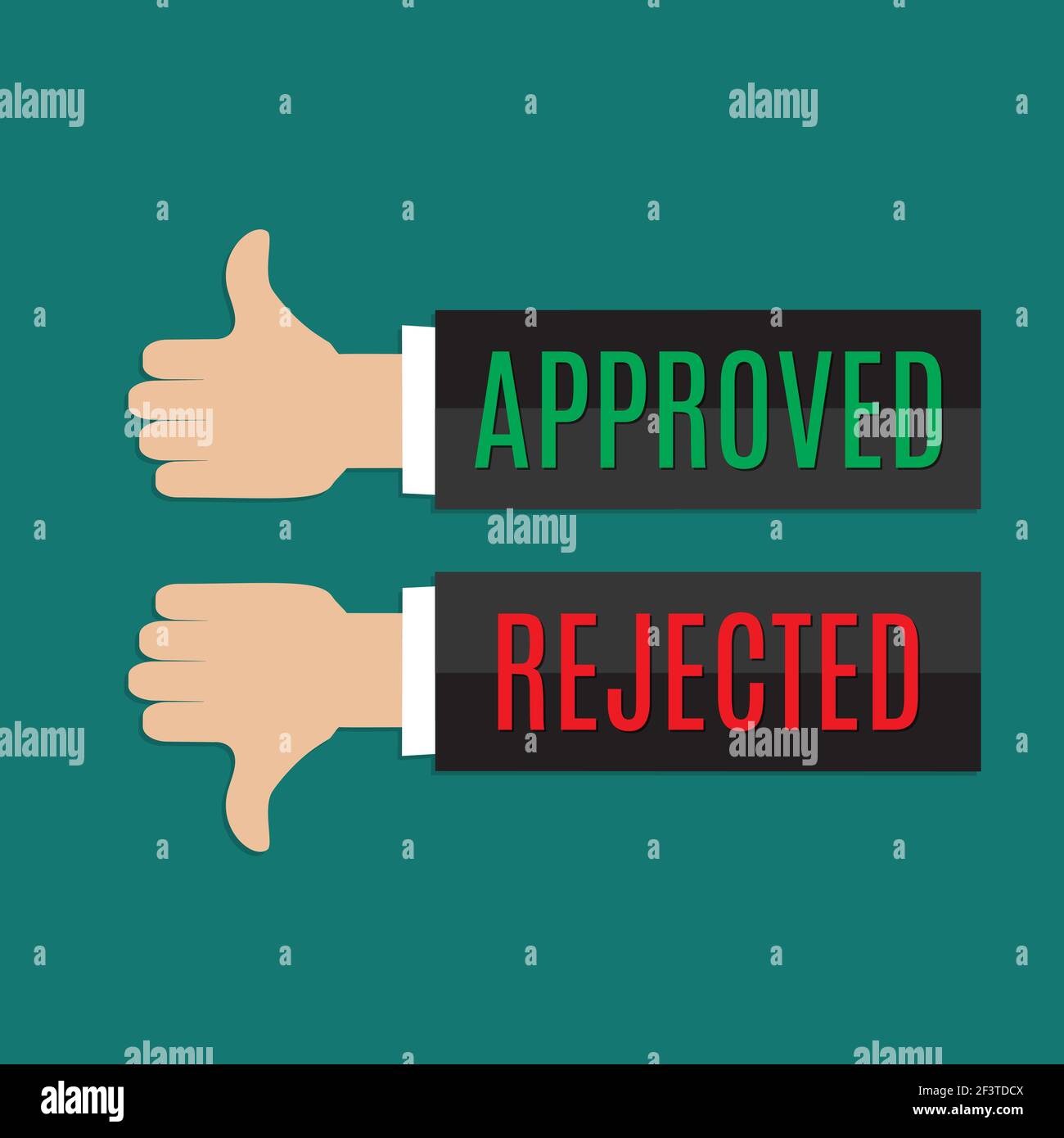 Approved and rejected sign Stock Vector Image & Art - Alamy